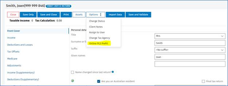 How do I prefill data into a tax return using the ATO PLS Prefill ...
