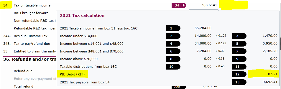 How do I know my IR3 PIE Income details are correctly entered and ...